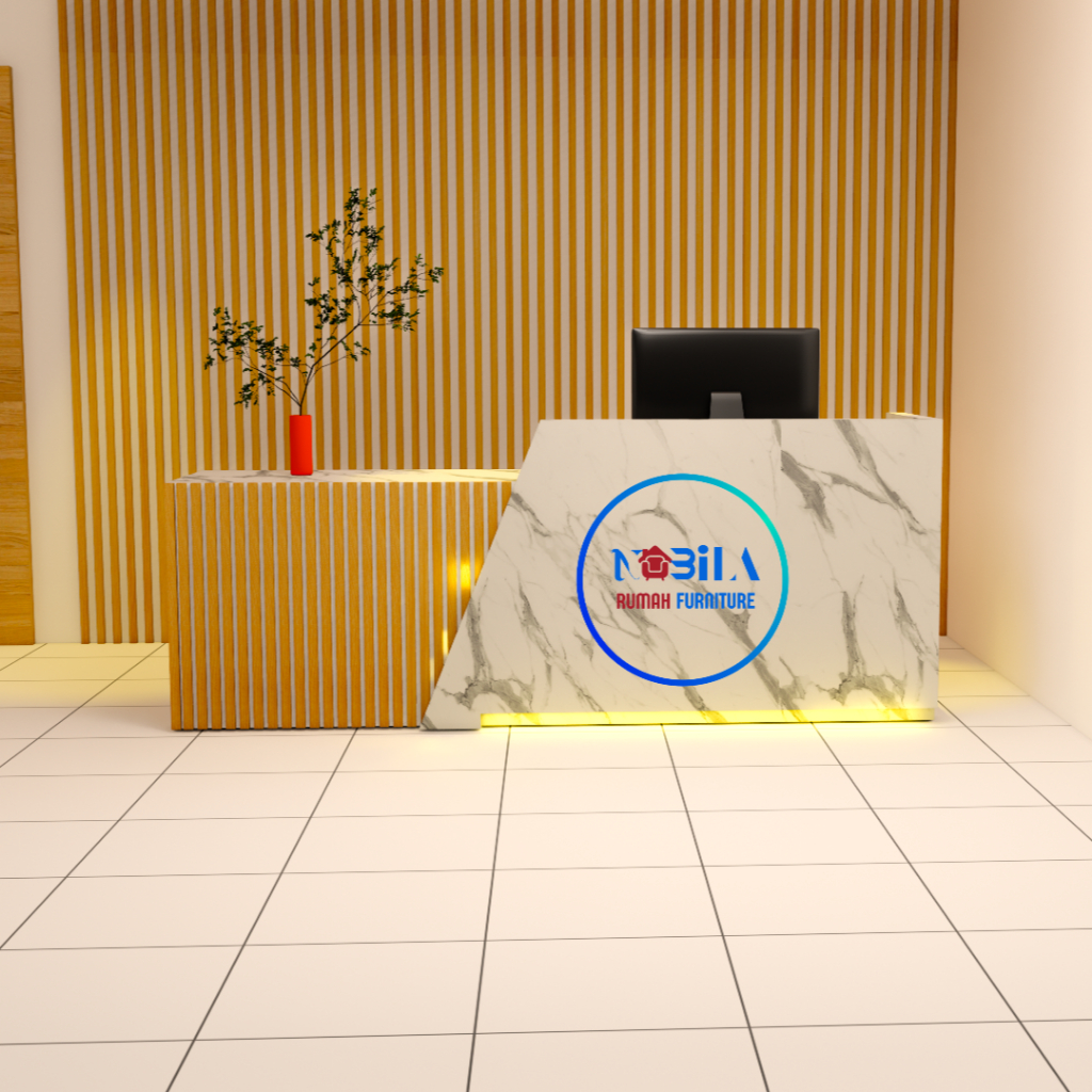 Jual MEJA RESEPSIONIS / MEJA KASIR MODERN DESAIN SIMPLE, ELEGANT (PRE ...