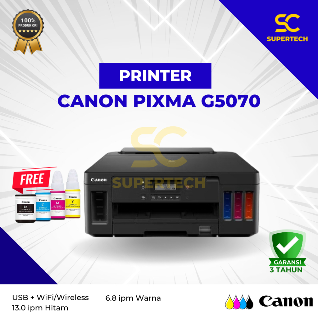 Jual Printer Canon Pixma G5070 Lengkap Dengan Tinta Ori!Ber-Garansi ...