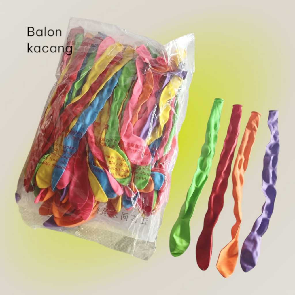 Jual balon kacang besar - balon kacang isi 100 - balon kacang besar ...