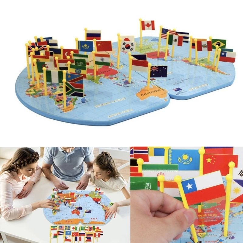 Jual Permainan Anak Peta Dunia & Bendera Negara (Maps & Knowledge of ...