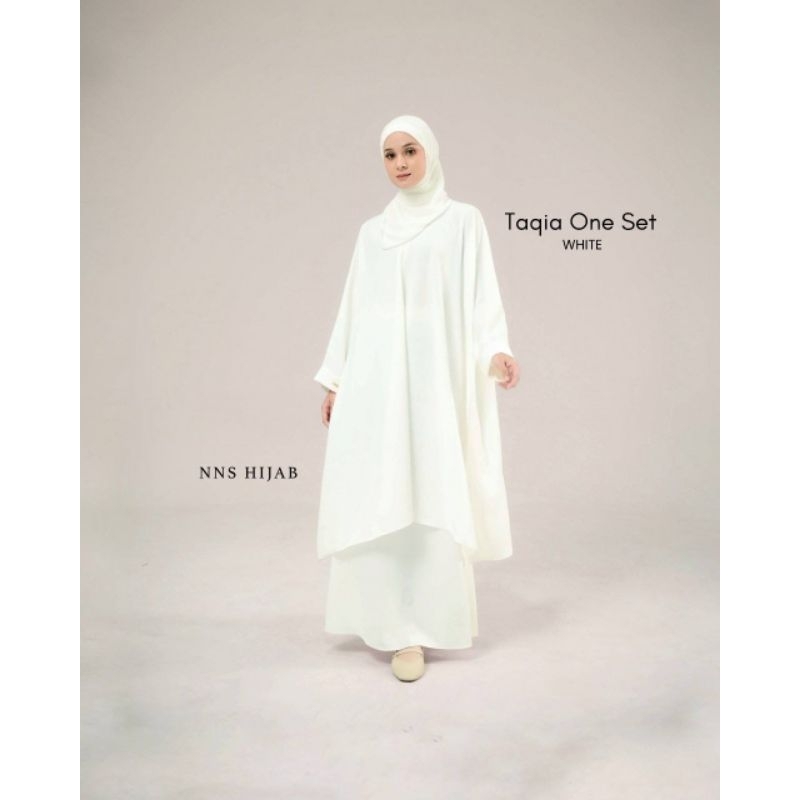 Jual TAQIA ONE SET BY NNS HIJAB (WHITE) | Shopee Indonesia