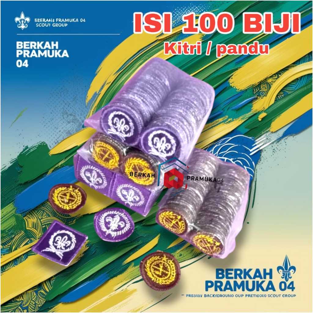 Jual Logo bordir badge kitri pandu wosm pramuka perpack isi 100 biji ...