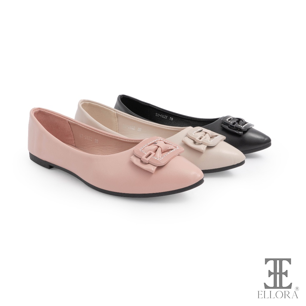Jual ELLORA EZ-2622 Sepatu Flatshoes Wanita Sepatu Kerja Import ...
