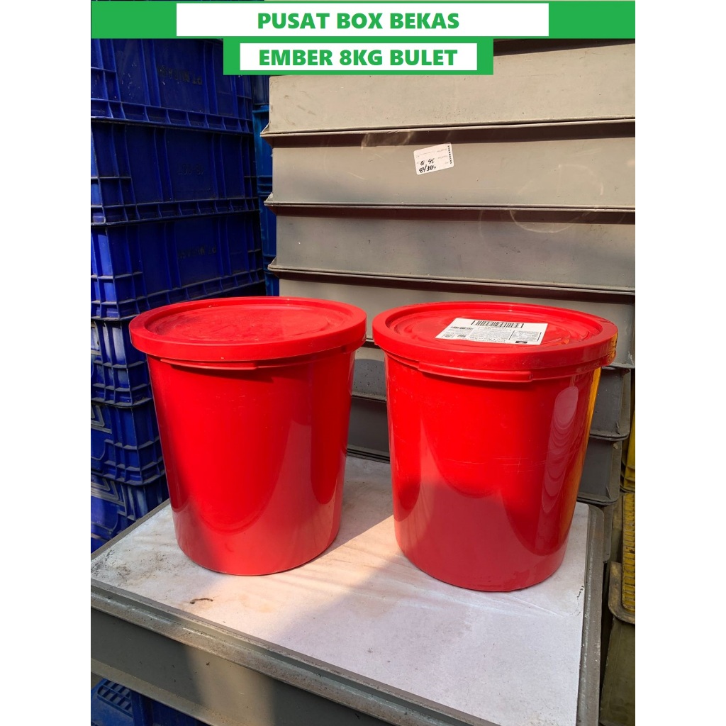 Jual WARNA RANDOM Box Es Krim 8 liter bulat ember bekas es krim 8kg ...