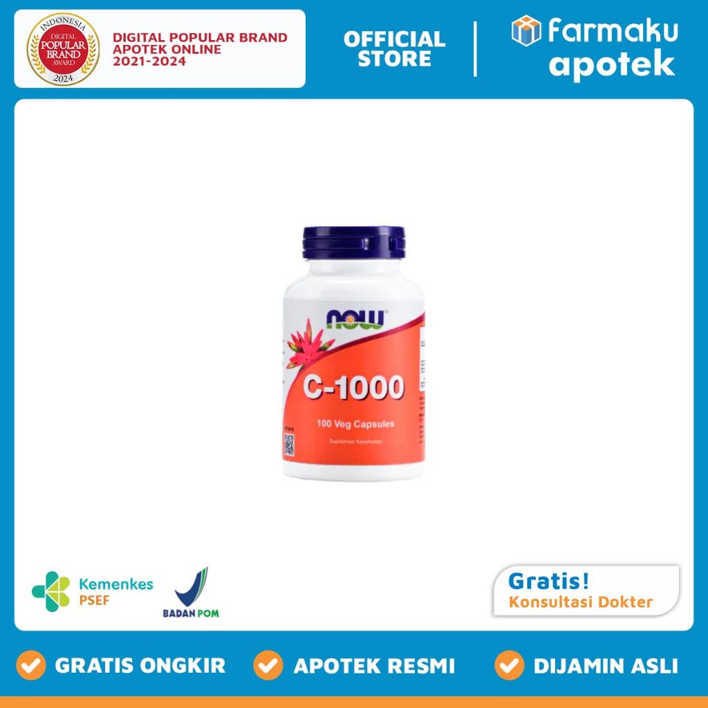 Jual Now Vitamin C-1000 mg Suplemen Daya Tahan Tubuh Botol 100 Capsule - MKR | Shopee Indonesia