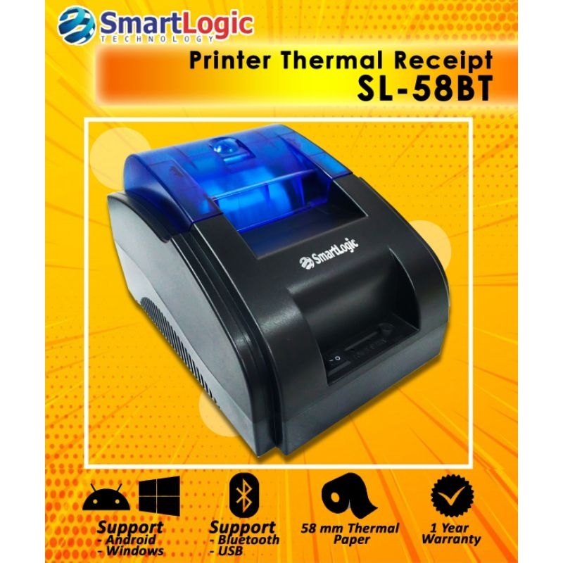 Jual Printer Thermal Smartlogic POS 58 desktop USB&Bluetooth | Shopee ...