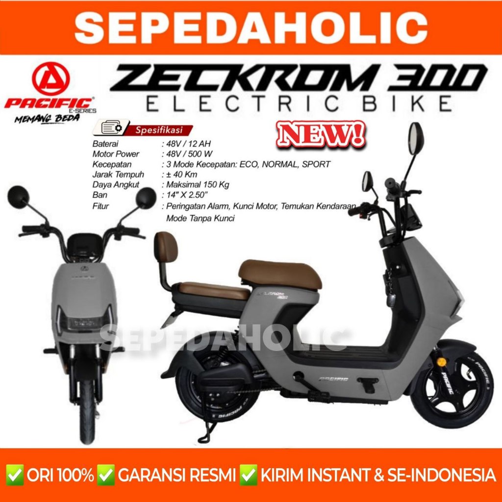 Jual Sepeda Listrik PACIFIC ZECKROM 300 Electric E Bike 500 Watt | Shopee Indonesia