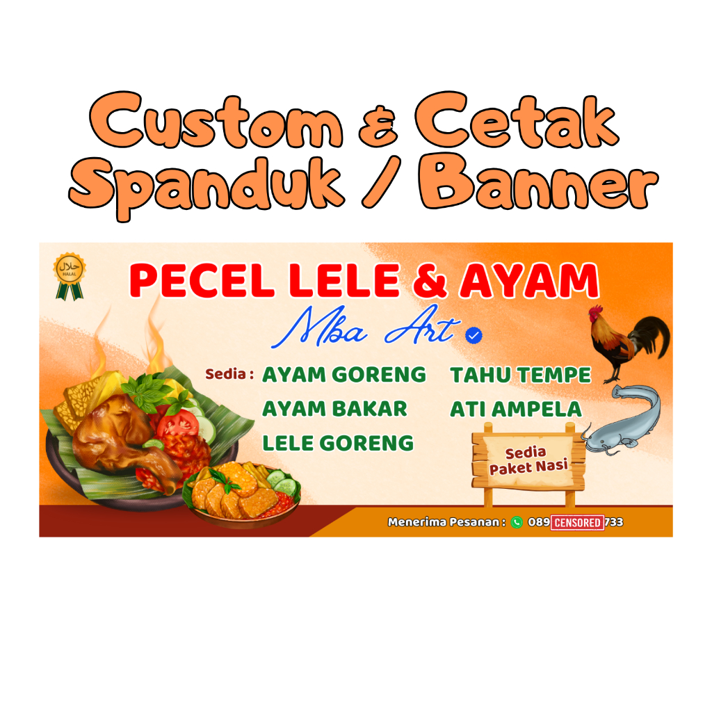 Jual FREE DESAIN Cetak Spanduk Banner Pecel Lele Ayam Termurah | Shopee ...