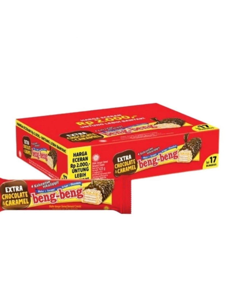 Jual BENG BENG Extra Chocolate & Karamel 25gr x 17bks | Shopee Indonesia