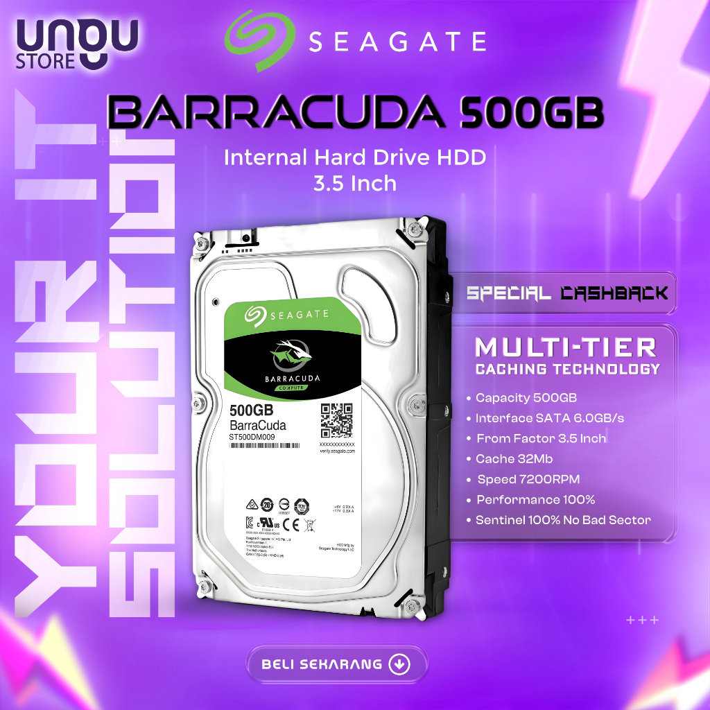 Jual HDD 3.5" 500Gb Seagate Barracuda Hardisk PC Komputer 3.5" HDD CCTV 500GB Seagate | Shopee ...