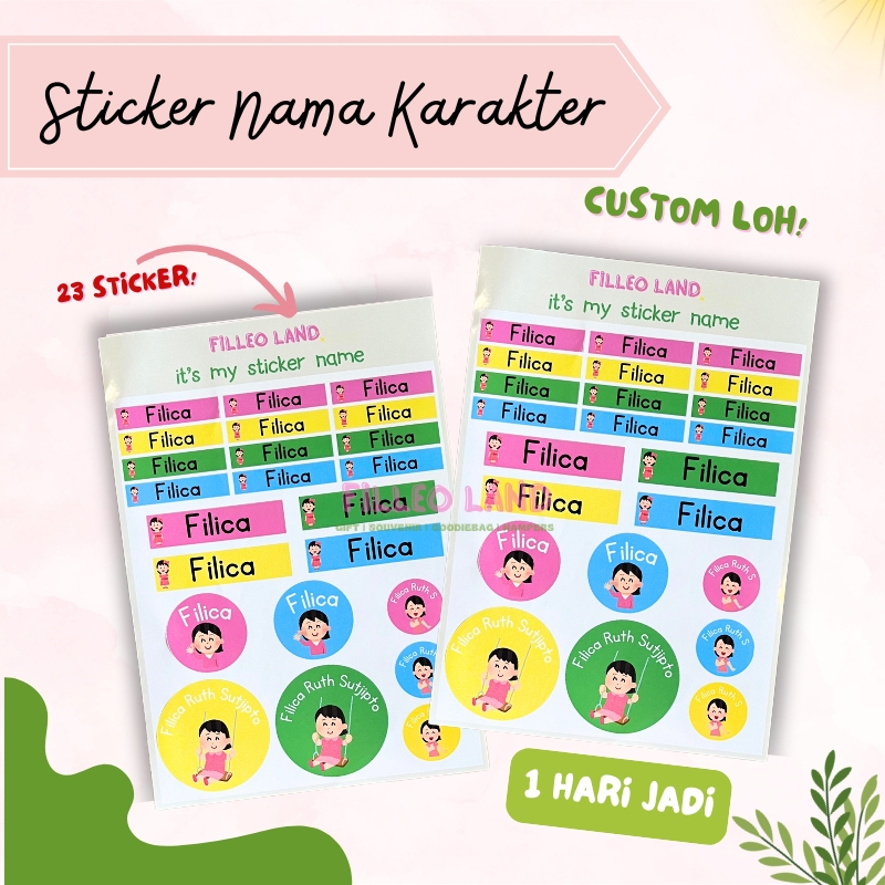 Jual Sticker Nama Karakter Custom Label Stiker Name Murah - Digiprint ...