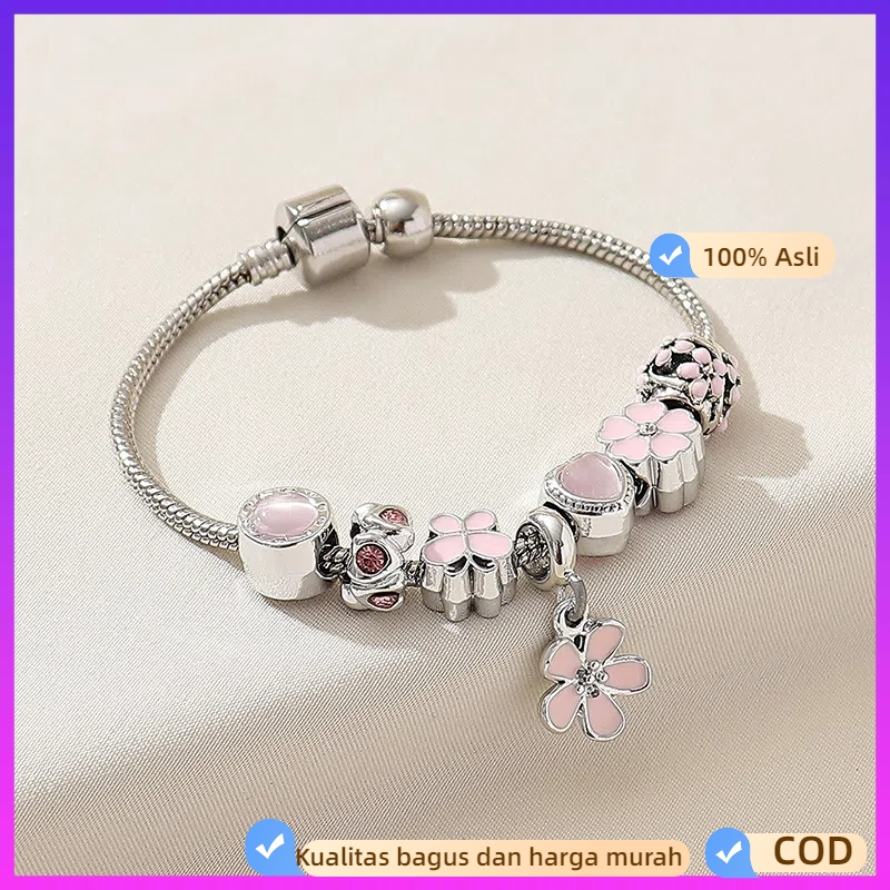 Jual GL162 - Gelang Jepit Bunga Pink Pesona Camorra Terbaru/Gelang ...