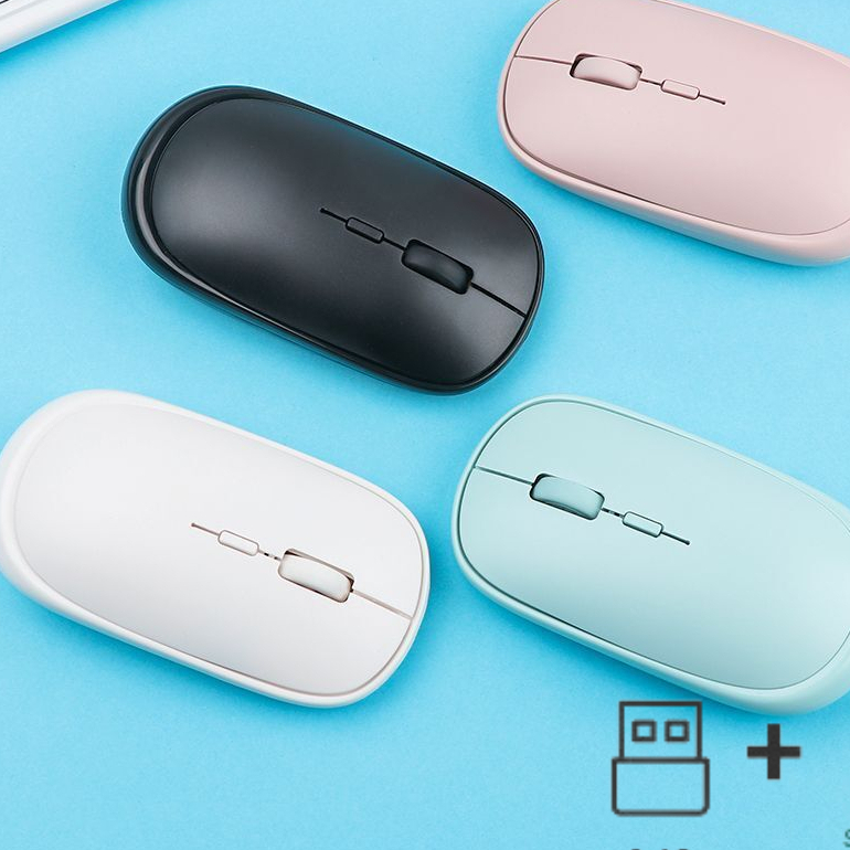Jual Mouse Wireless Slim Tipis 2.4G Optical Portabel Mouse Gaming Untuk ...