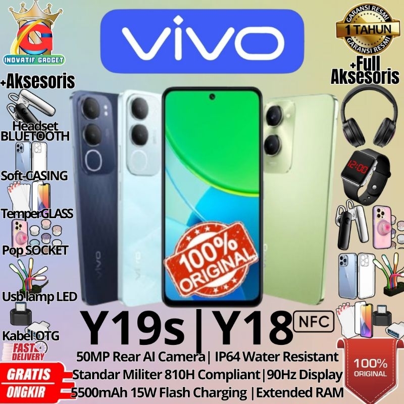 Jual VIVO Y19s | Y18 4/64 GB & 4/128 GB & 6/128 GB Ram Upto 12GB 100% BARU ORIGINAL GARANSI ...