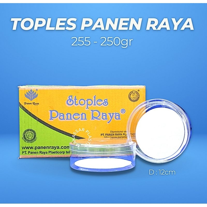 Jual Stoples Panen Raya 255 - Toples Bulat 250 Gram isi 12 pcs | Shopee ...