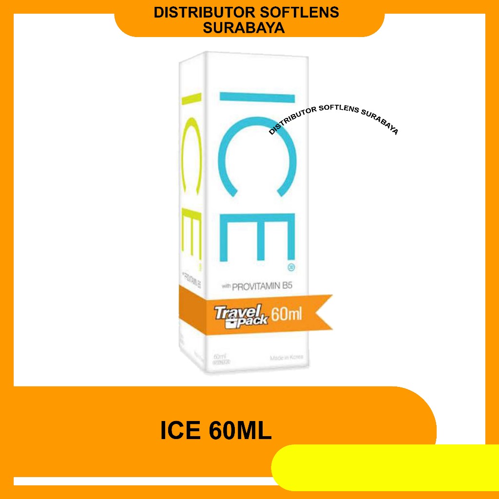 Jual Air Softlens ICE 60ml / Cairan Pencuci Softlens ICE 60 ML / Travel ...