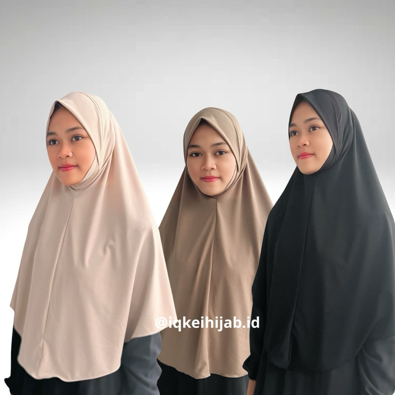 Jual Hijab Malay Natasya Bergo Series Khimar Dagu Antem Ukuran Medium Jilbab Instan Jersey Korea ...