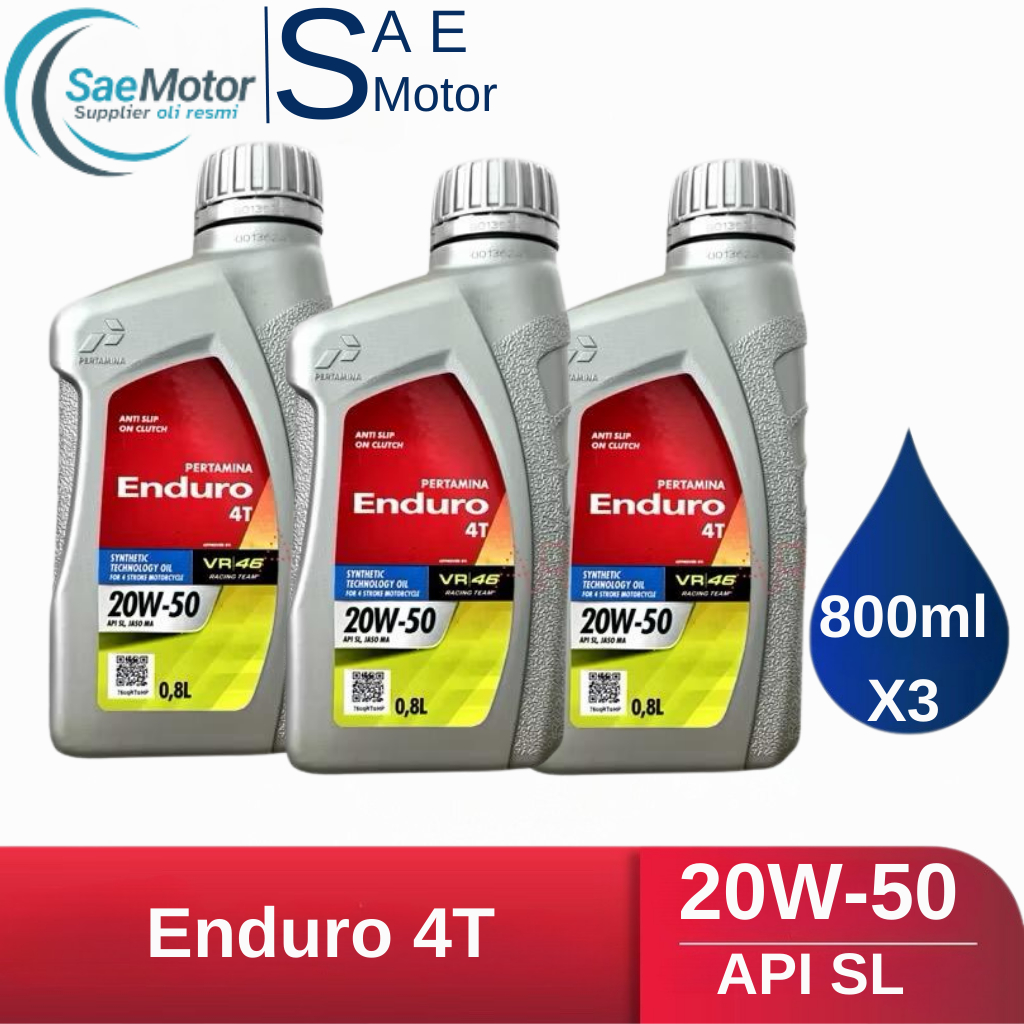 Jual Oli Mesin Motor Pertamina ENDURO 4T 20w 50 (800mL) Original | Shopee Indonesia