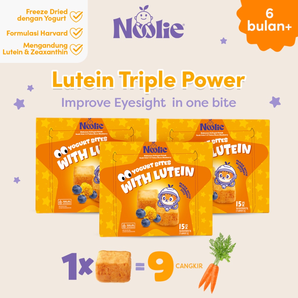 Jual [Bundle of 3] Noolie® Yogurt Bites dengan Lutein, Kesehatan Mata ...