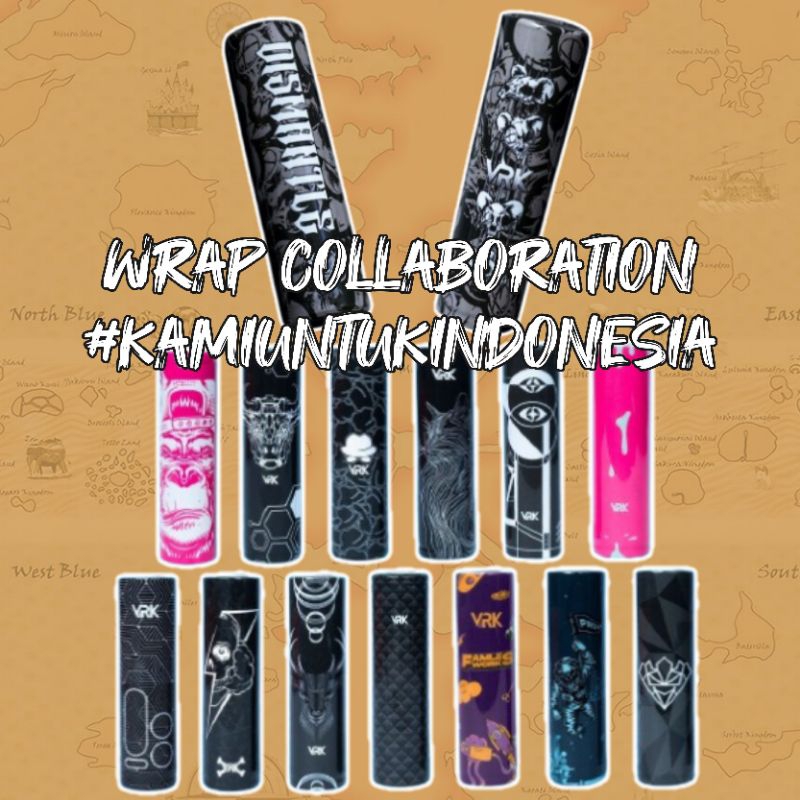 Jual VRK Battery Wraps Special Edition #KamiUntukIndonesia 18650 ...