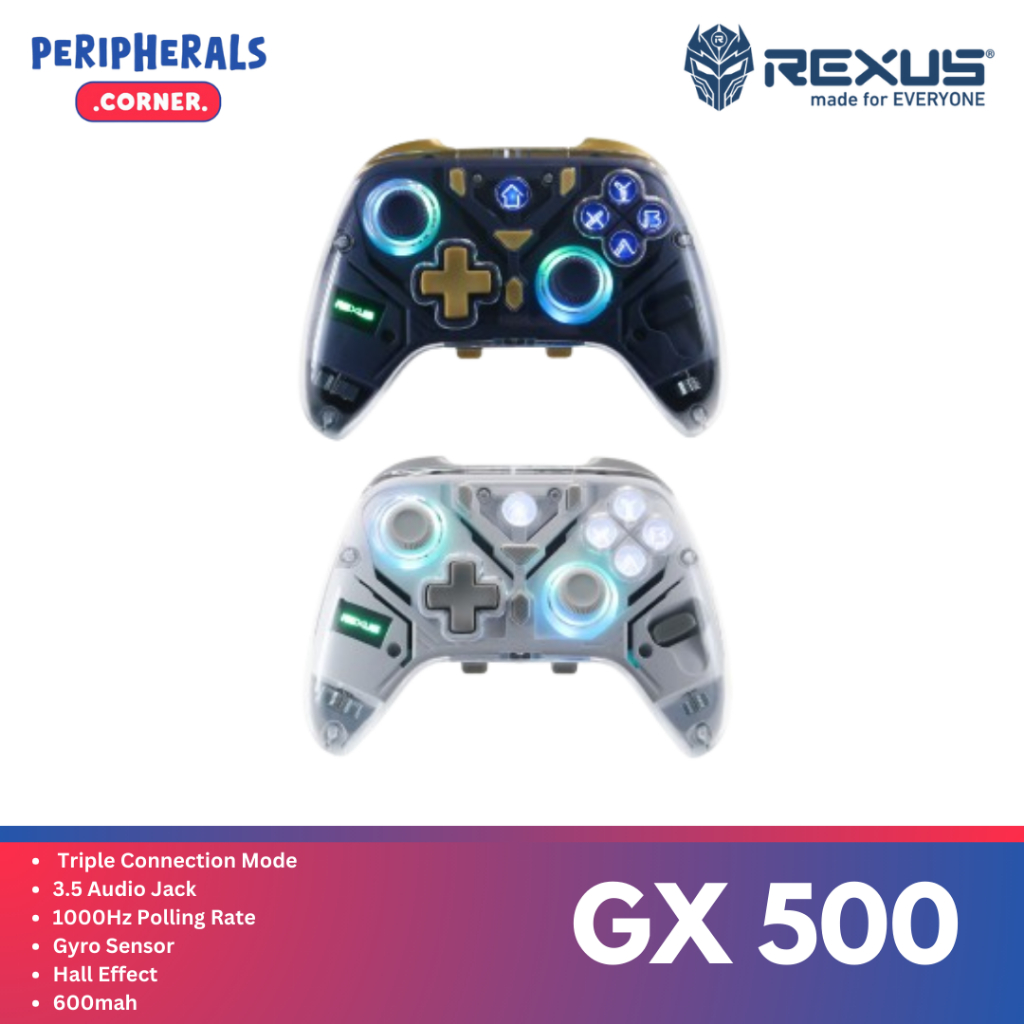 Jual Rexus Multiplatform Gamepad Wireless Bluetooth Gladius GX500 ...