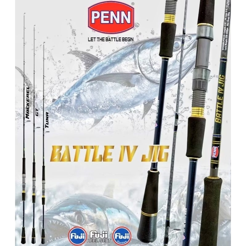 Jual Joran PENN BATTLE IV JIG Spinning Rod - Jigging Dasaran (New 2025 ...