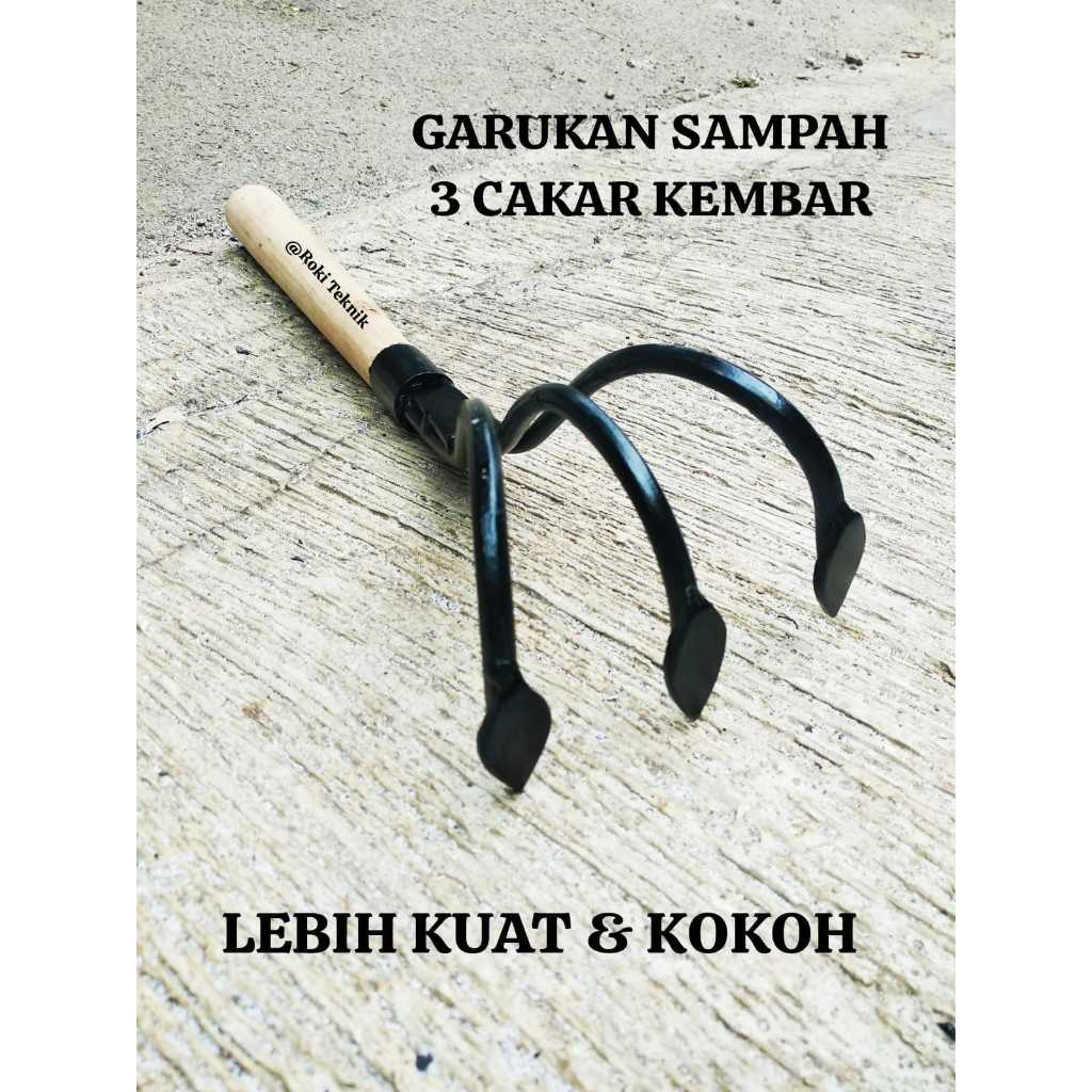 Jual Garuk Sampah Besi Pembersih Sampah Got Garpu Taman | Shopee Indonesia
