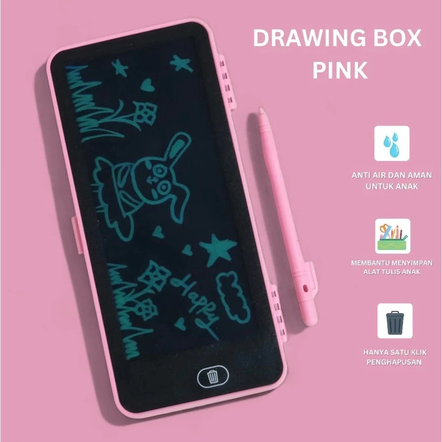 Jual Drawing Box Kotak Tempat Pensil LCD Dan Papan Coret Kreatif Anak ...