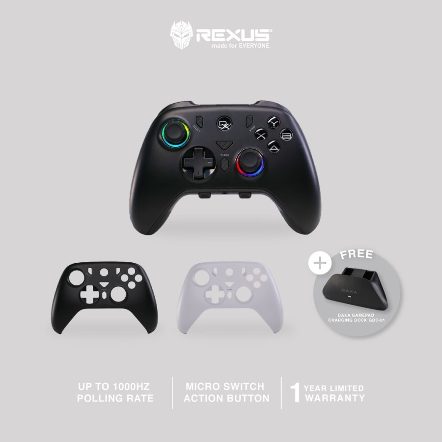 Jual Rexus Gamepad Daxa Cygnus Ax7 HALL EFFECT WIRELESS | Shopee Indonesia