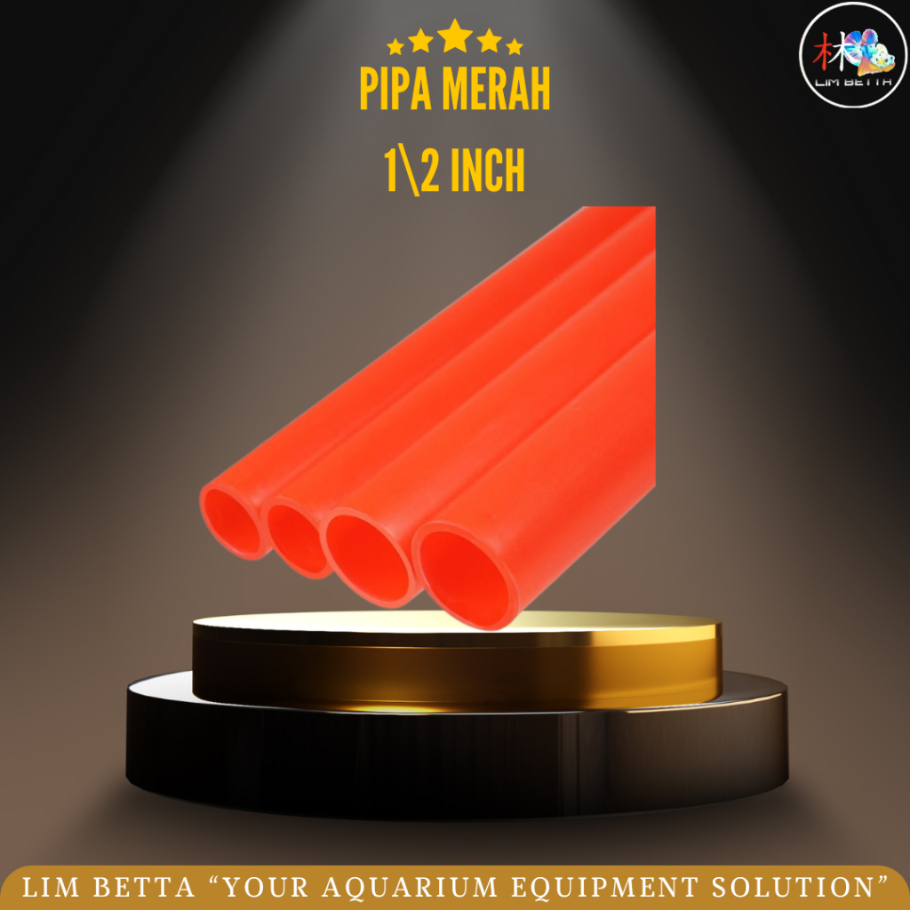 Jual PIPA DF 1/2 INCH 1 METER MERAH / PIPA AQUARIUM MERAH 1/2 INCH ...