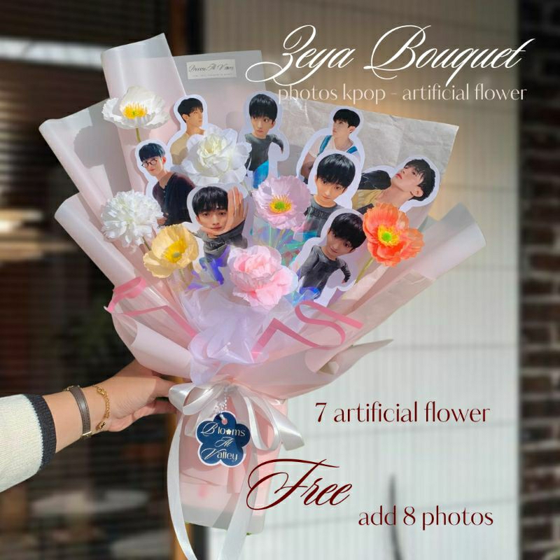 Jual Zeya Bouquet - Kpop Bucket with Artificial Flower | Bucket Photo ...