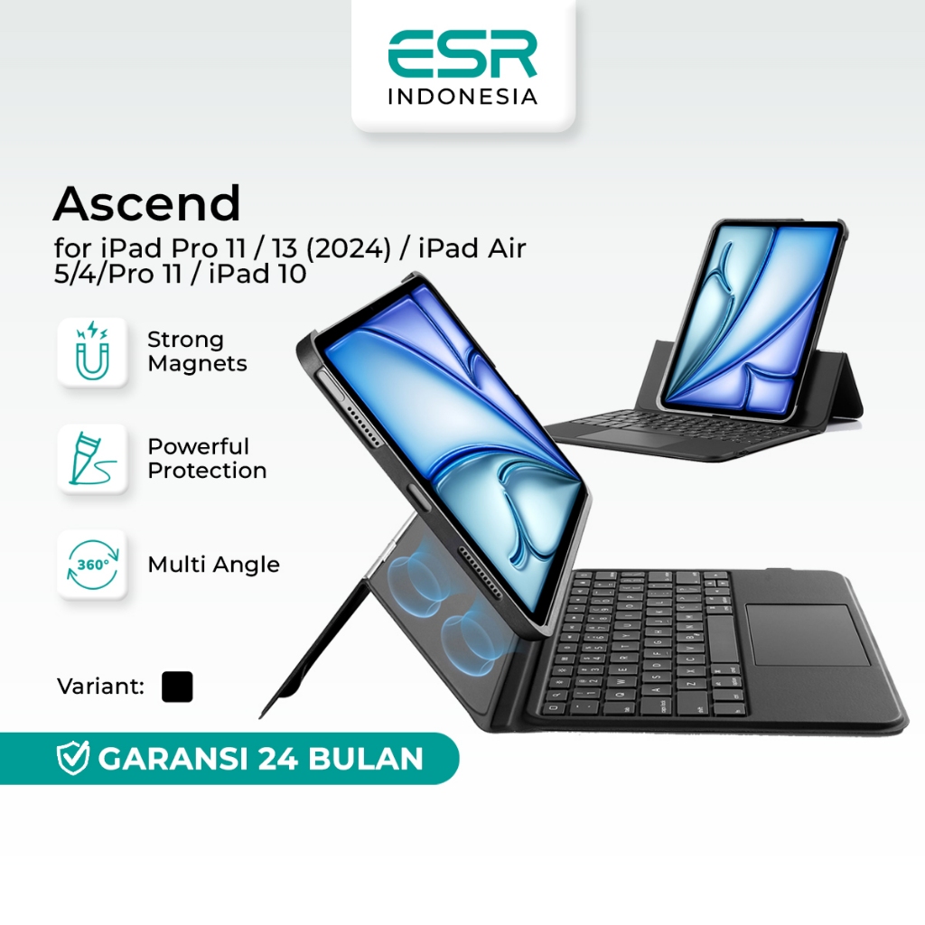 Jual ESR Ascend Keyboard Case iPad Pro 11 13 2024 iPad Air 4 5 10 ...