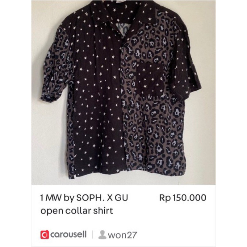 Jual Soph Open Collar Shirt X GU | Shopee Indonesia