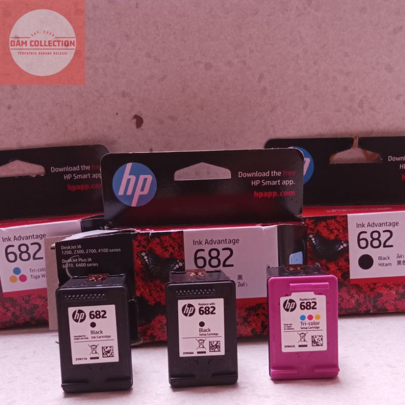 Jual HP 682 Black Original Ink / Tinta Advantage Cartridge (Kosongan ...