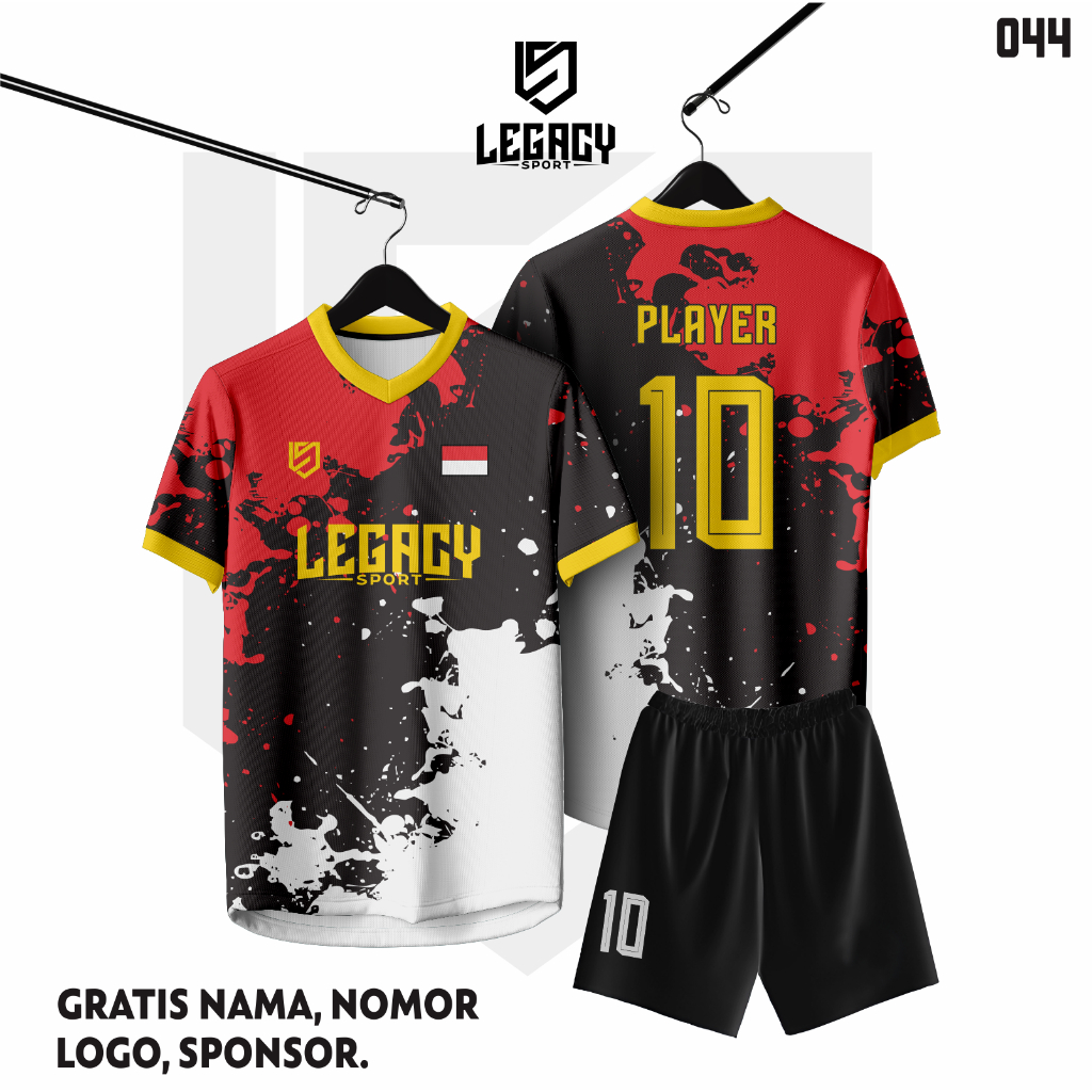 Jual JERSEY FUTSAL SEPAKBOLA FULL PRINTING GRATIS DESAIN CUSTOM NAMA NOMOR PUNGGUNG 044 | Shopee ...