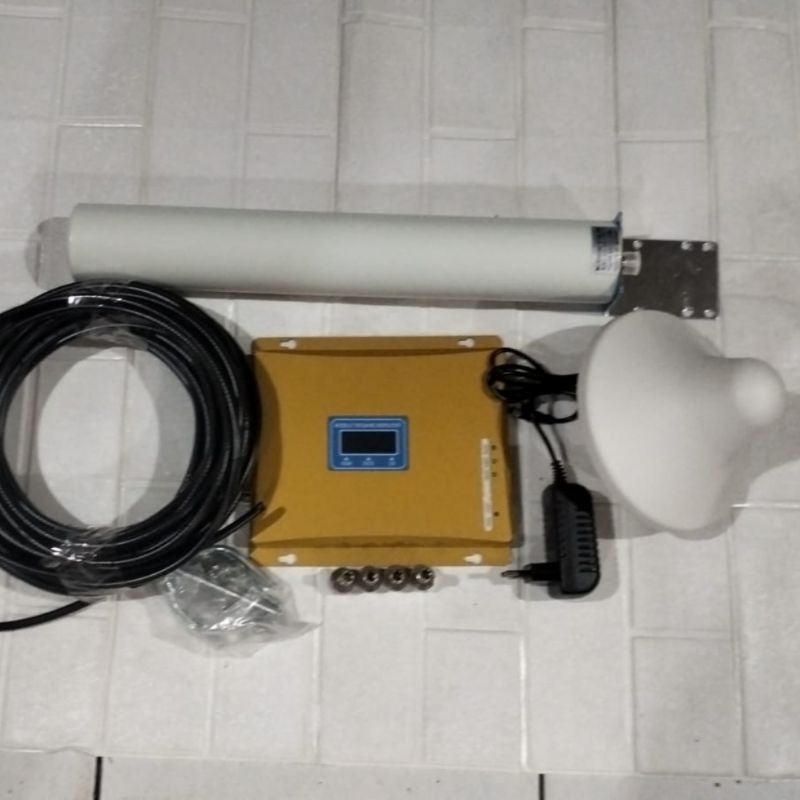 Jual Penguat Sinyal Modem Wifi Hp Triband Repeater GSM 2G 3G 4G LTE Antena Tabung | Shopee Indonesia