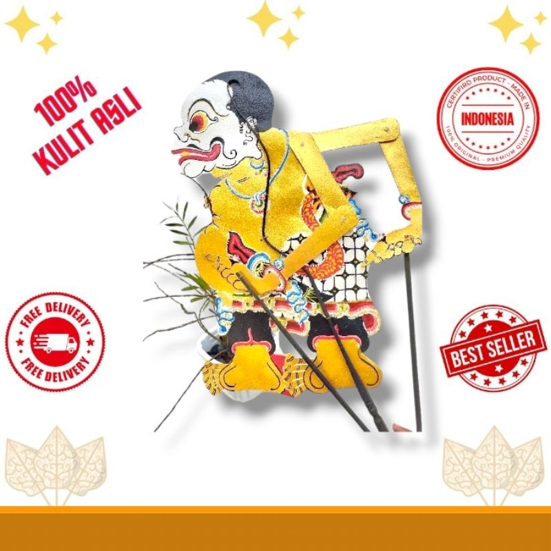 Jual Wayang Kulit Asli Bagong Ki Seno Emas Brom Alusan Ukuran Standar Dalang | Shopee Indonesia