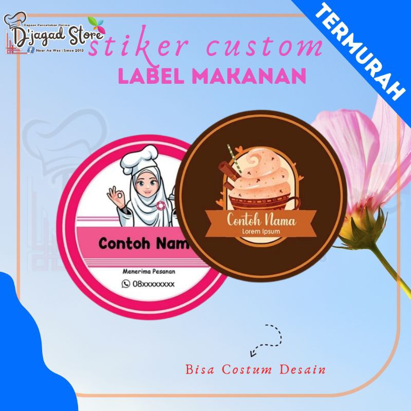 Jual CETAK STIKER LABEL KEMASAN / STICKER CUSTOM BULAT LOGO | Shopee ...
