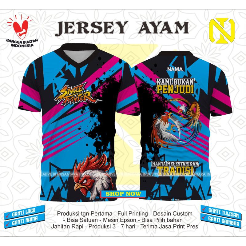 Jual Jersey AYAM Single Fighter | Shopee Indonesia