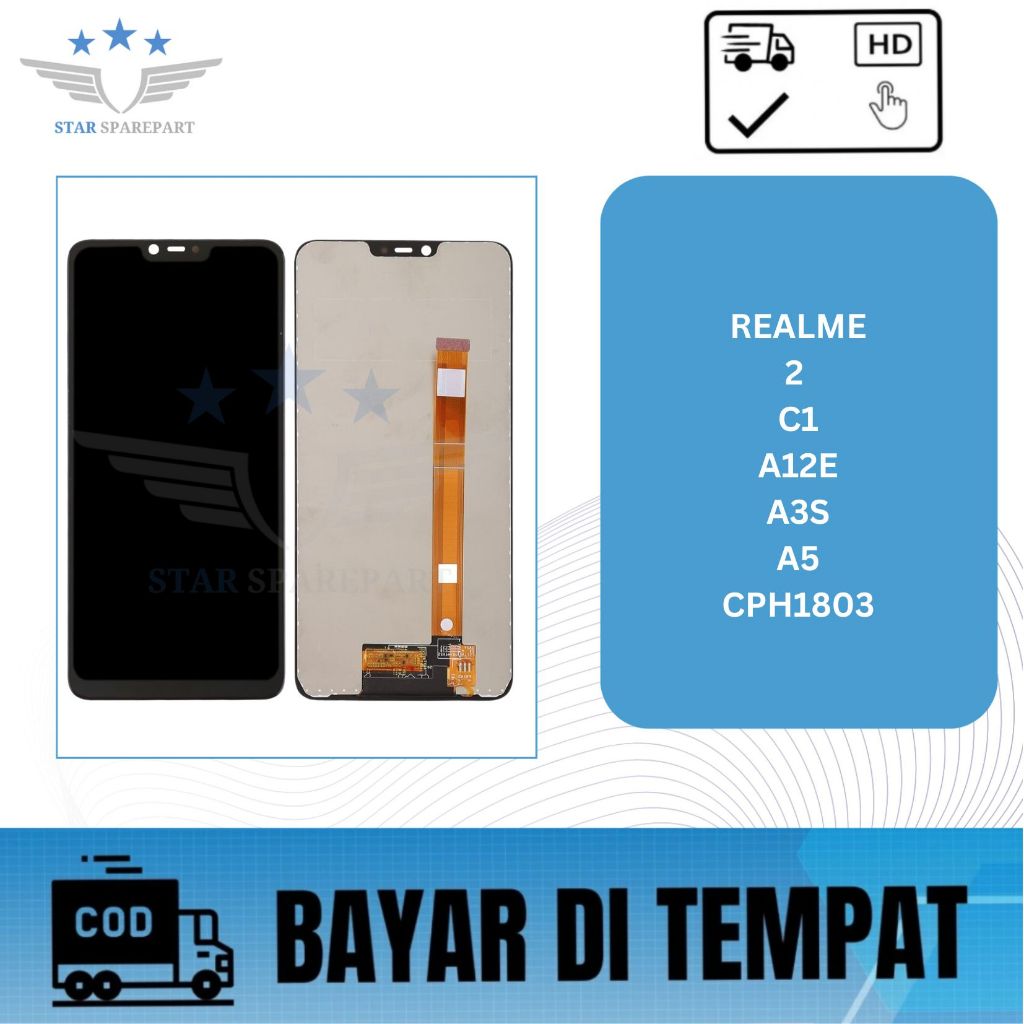 Jual LCD TOUCHSCREEN OPPO A3S / A5 / REALME 2 / REALME C1 / A12E / CPH1803 | Shopee Indonesia