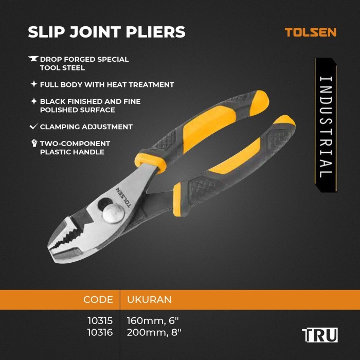 Jual TOLSEN Slip Join Pliers 6 8 Inch Tang Mini Industrial 10315,10316 ...