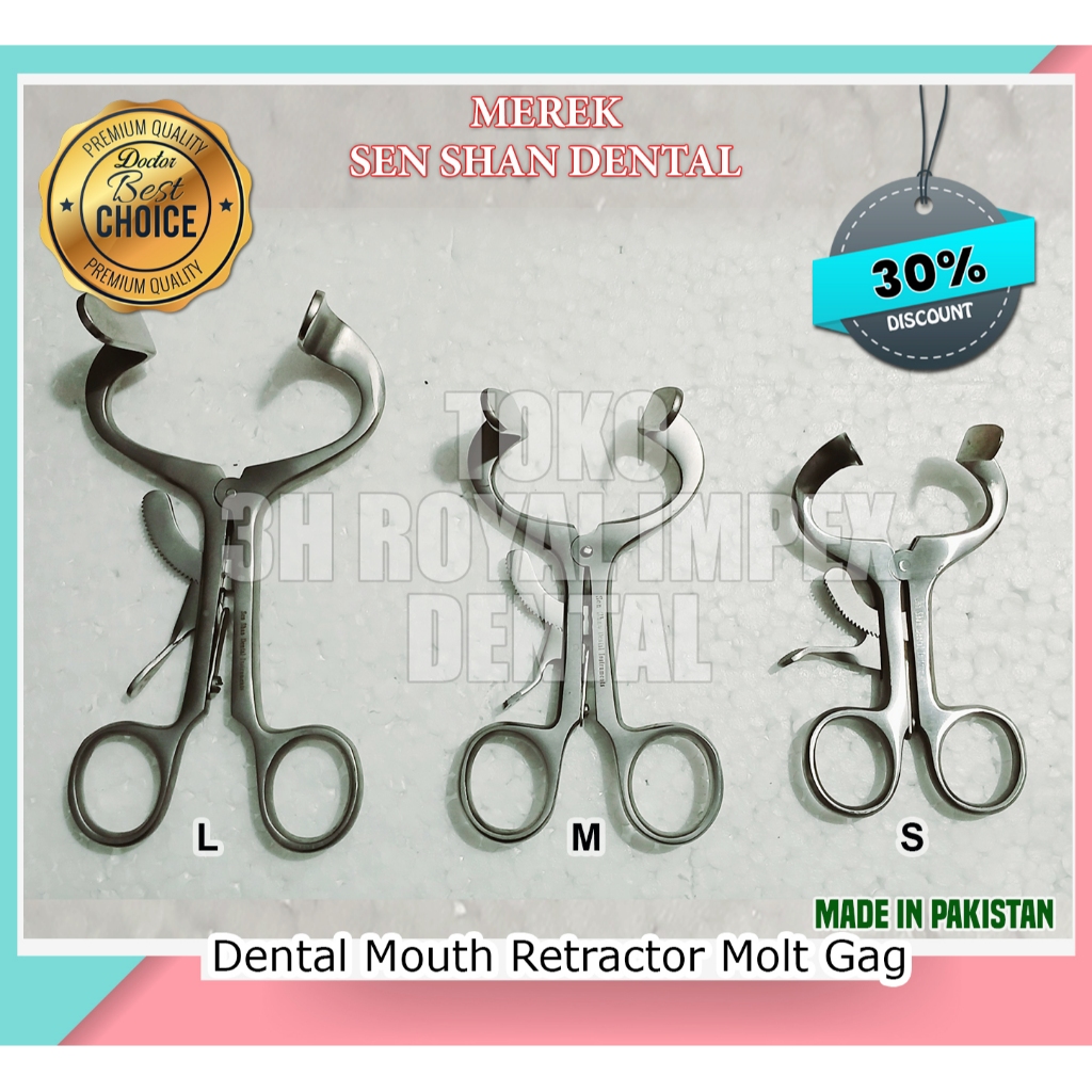 Jual Dental Mouth Retractor Molt Gag Surgical Instruments Stainless ...