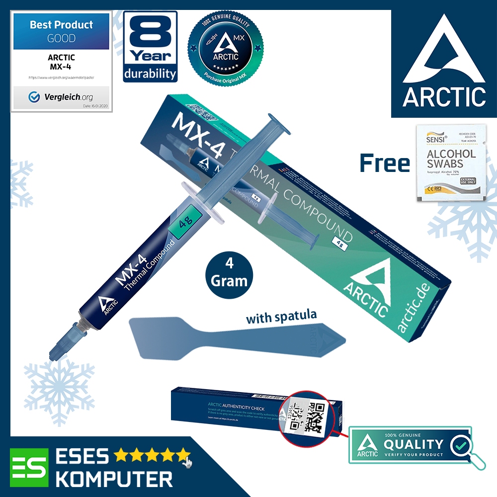Jual Thermal Paste ARCTIC MX-4 (4 Gram) - MX4 HIGHEST Performance Thermal Pasta Arctic MX4 4Gram ...