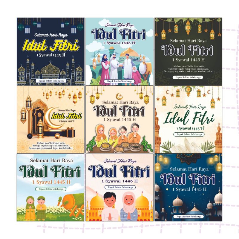 Jual Stiker Lebaran / Stiker Idul Fitri / Lebel Segel / stiker Kue ...