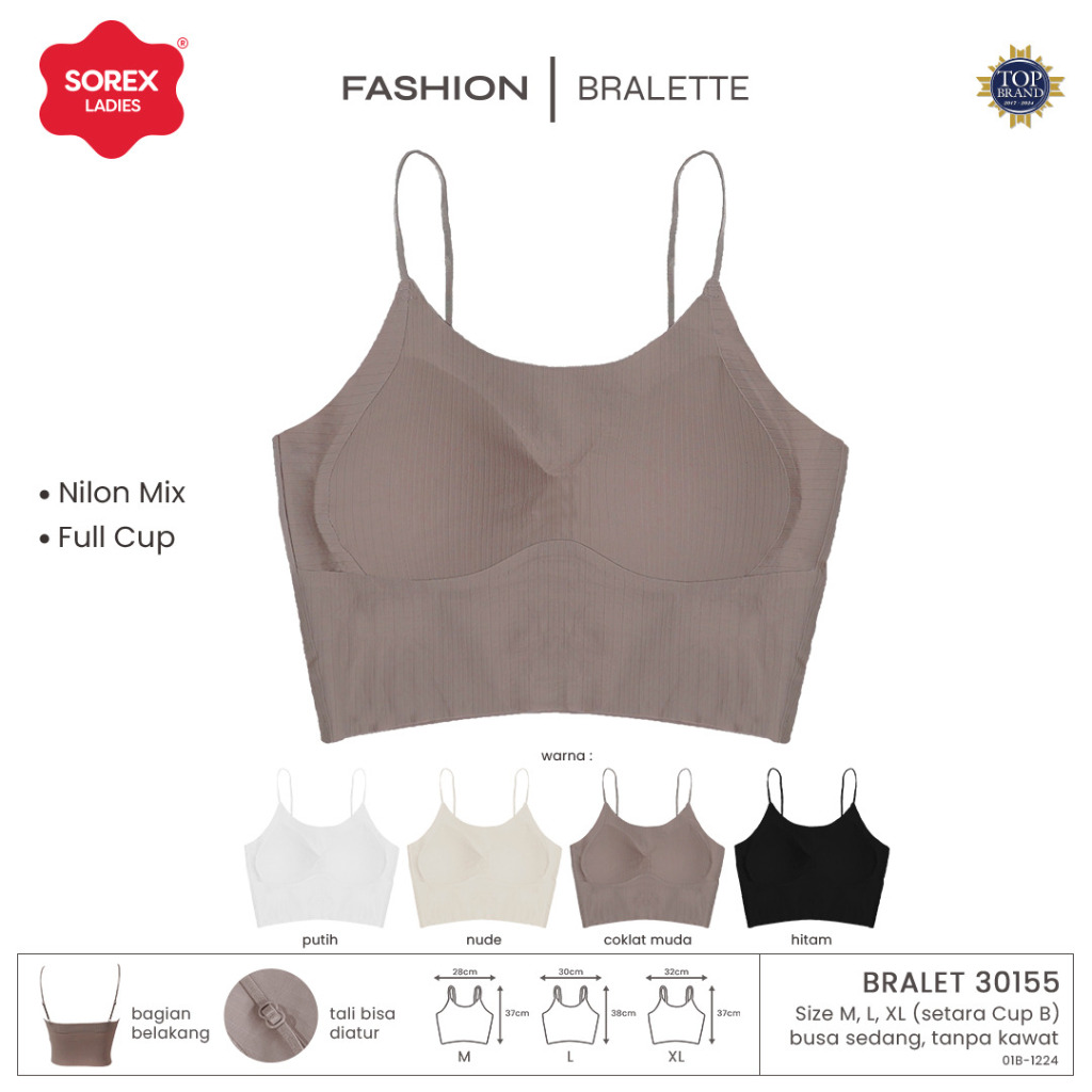 Jual Sorex Bralette Setara Cup B Busa Tanpa Kawat Seamless Bralette ...