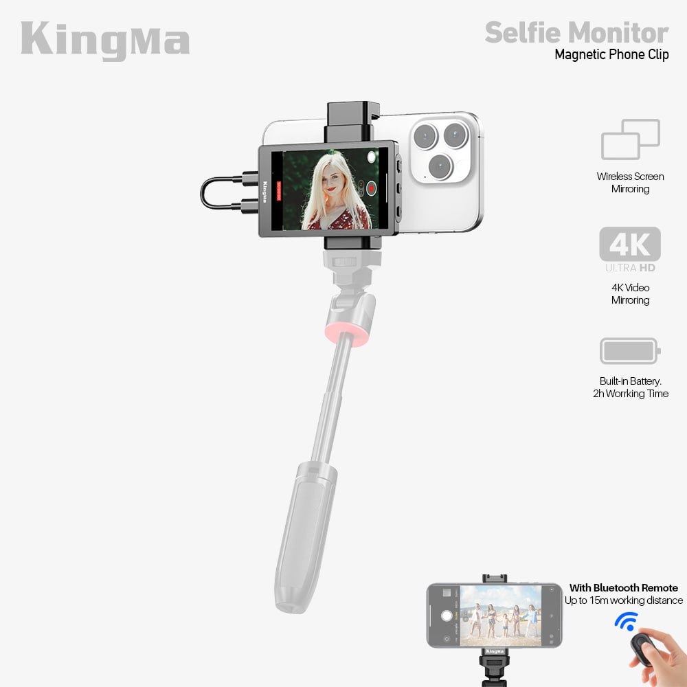 Jual KINGMA VL-PH01 Phone Vlog Selfie Monitor Screen for iPhone ...