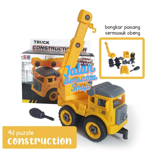 Jual Mainan Anak Cowok Mobil Truck Truk Crane Kren Konstruksi Alat ...