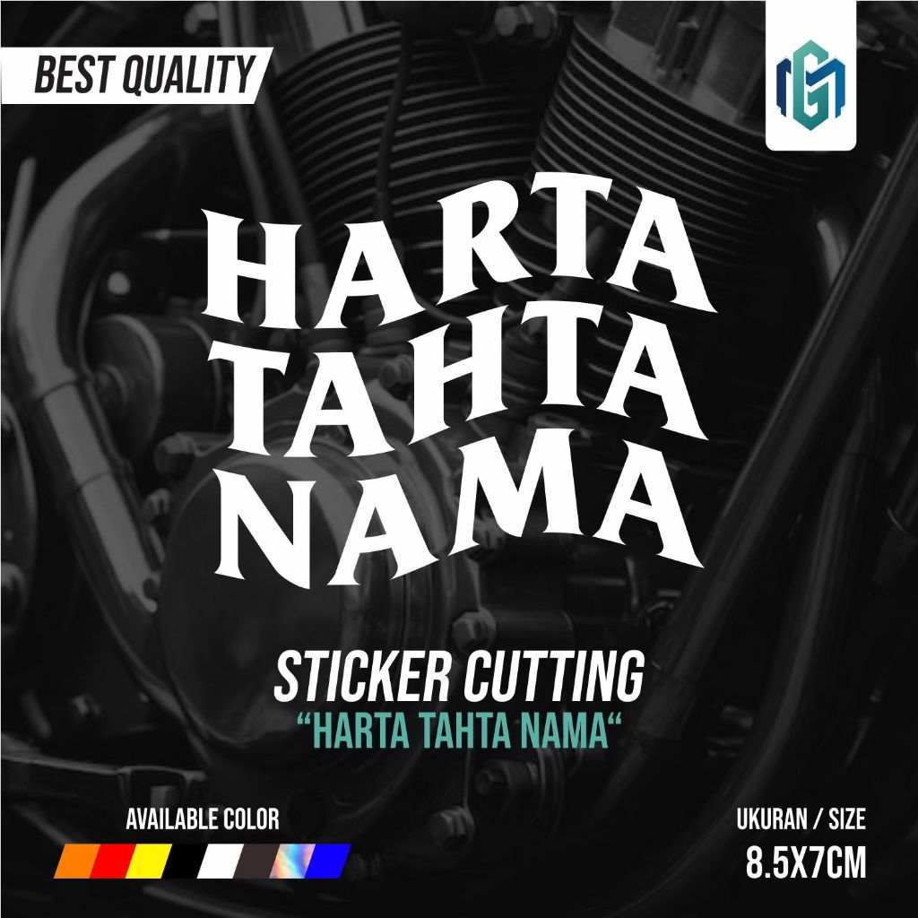 Jual STICKER STIKER CUTTING VIRAL HARTA TAHTA NAMA HOLOGRAM STICKER HARTA TAHTA CUSTOM | Shopee ...