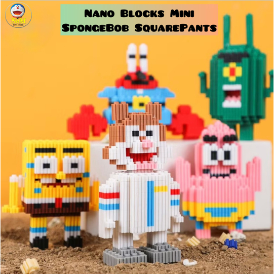 Jual SBM - Nano Blocks MINI Series SpongeBob SquarePants, Mainan Blok ...