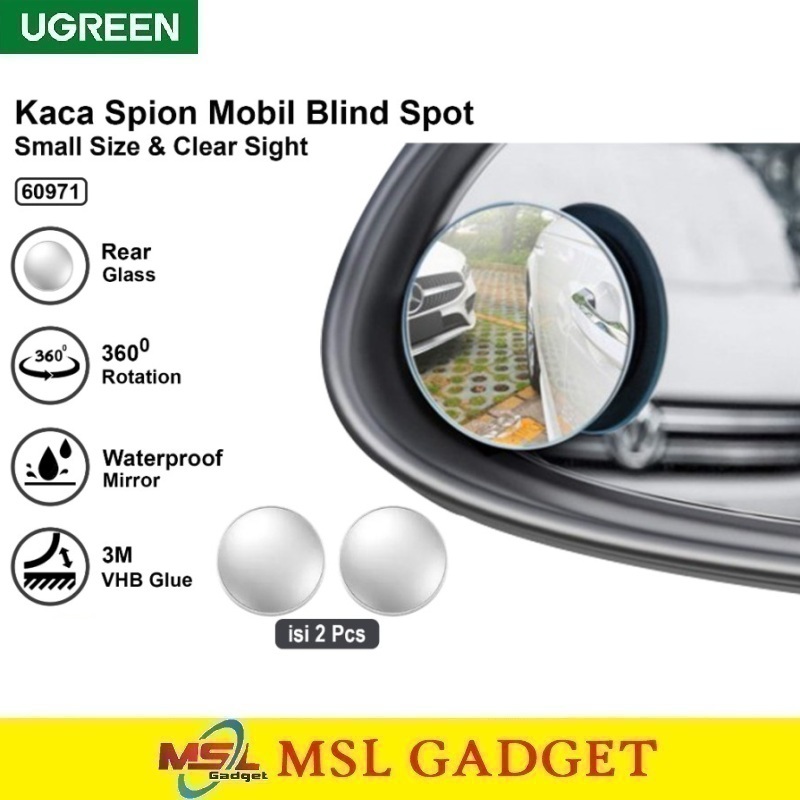 Jual UGREEN Blind Spot Mirror Kaca Spion Mini Kaca Cembung Waterproof ...